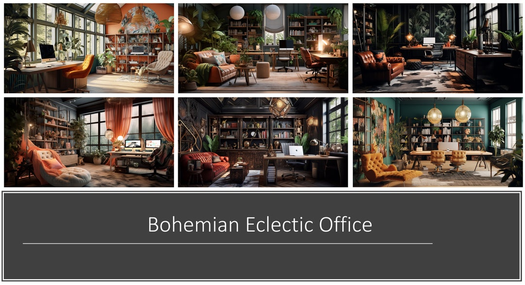 Bohemian Eclectic | Virtual Background Pack | Backdrop | Office ...