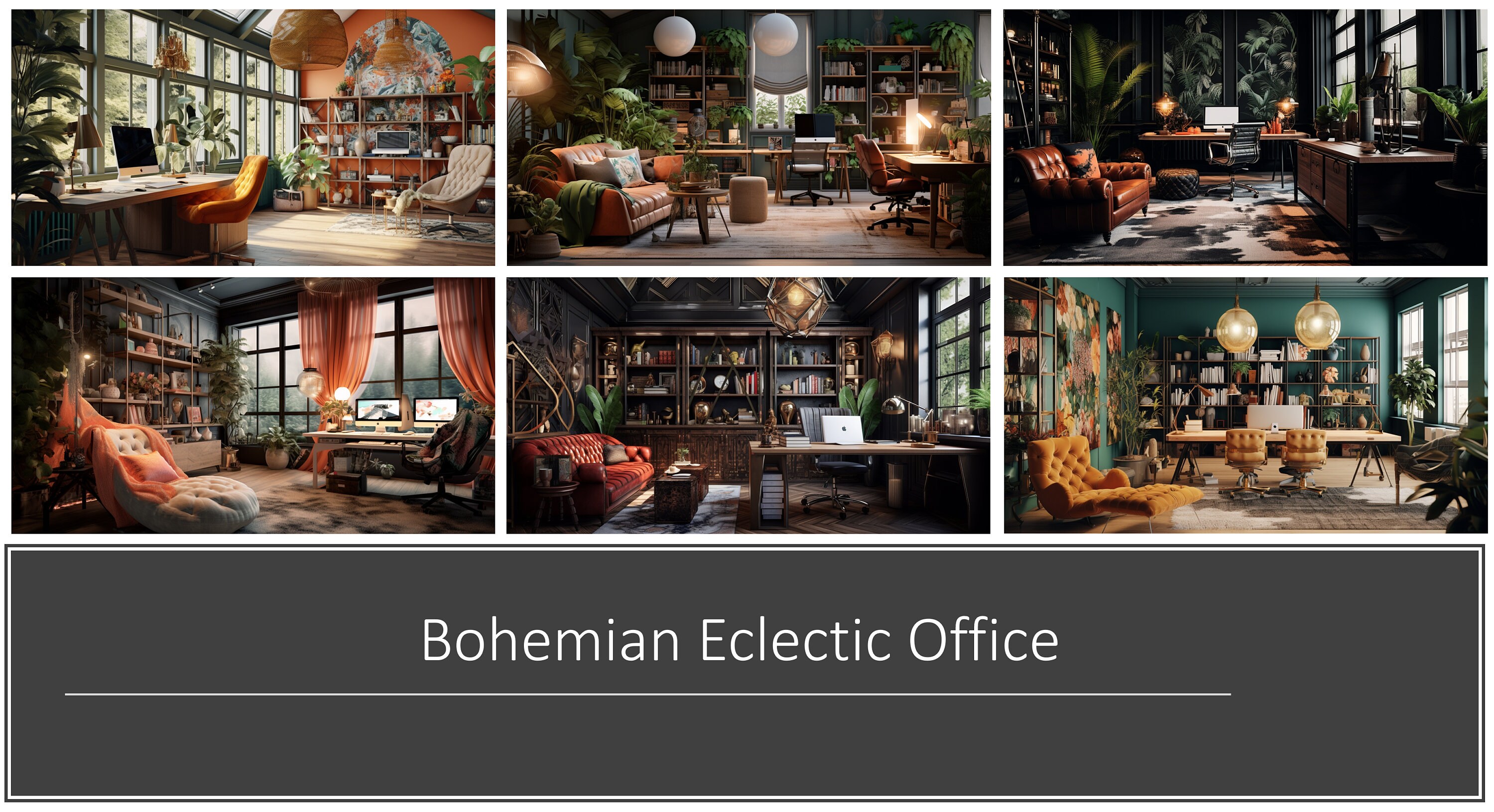 Bohemian Eclectic | Virtual Background Pack | Backdrop | Office ...