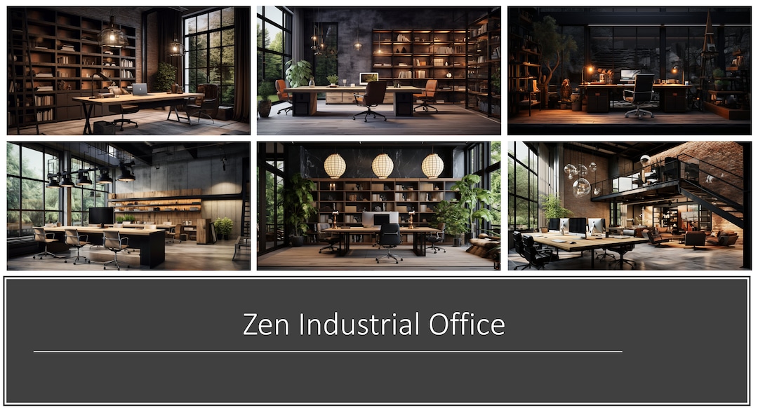 Zen Industrial | Virtual Background Pack | Backdrop | Office Background ...