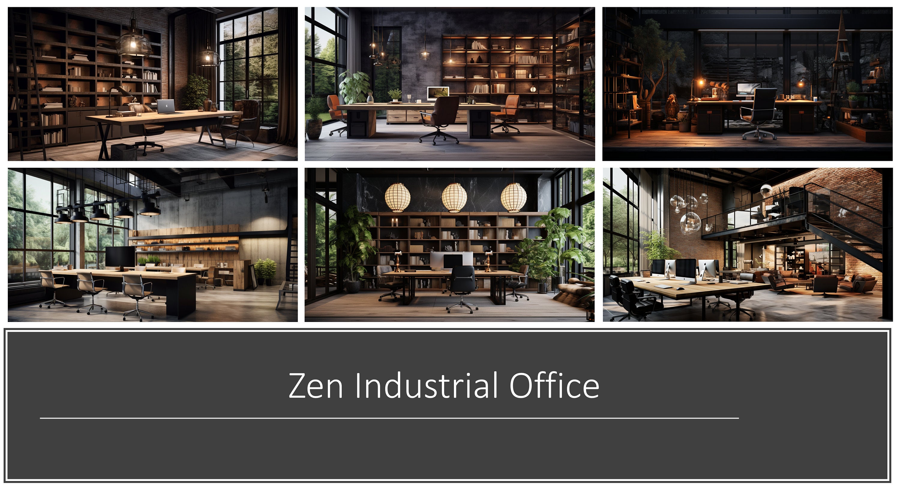 Zen Industrial | Virtual Background Pack | Backdrop | Office Background ...