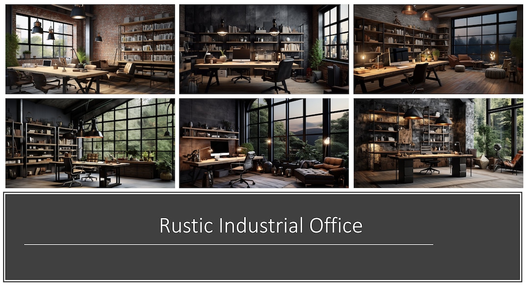 Rustic Industrial | Virtual Background Pack | Backdrop | Office ...