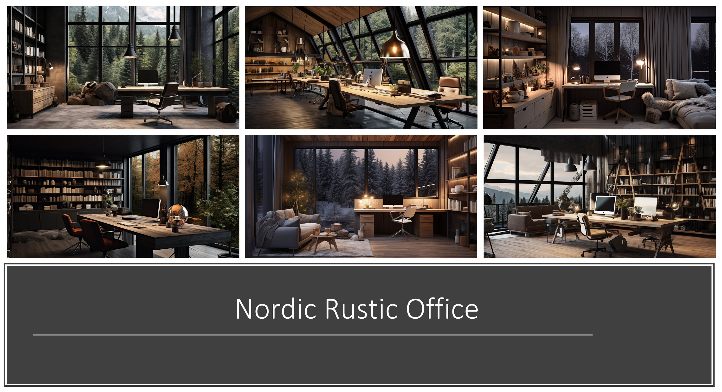 Nordic Rustic | Virtual Background Pack | Backdrop | Office Background ...