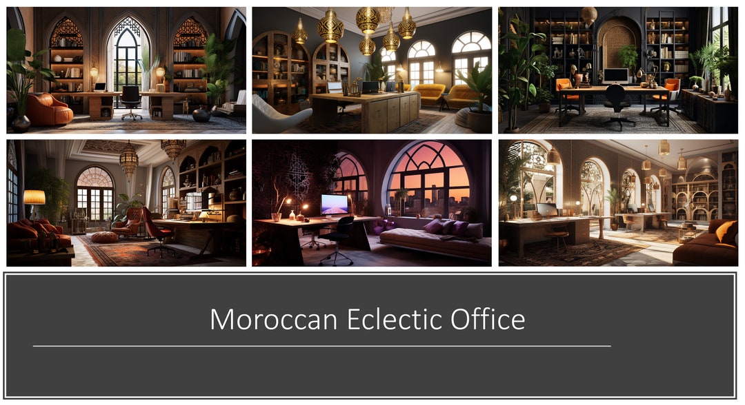 Moroccan Eclectic | Virtual Background Pack | Backdrop | Office ...