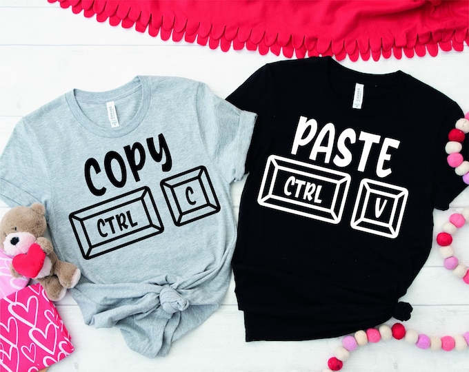 Copy Paste Shirt, Matching Shirts, Ctrl C Shirt, Ctrl V Shirt, Family ...