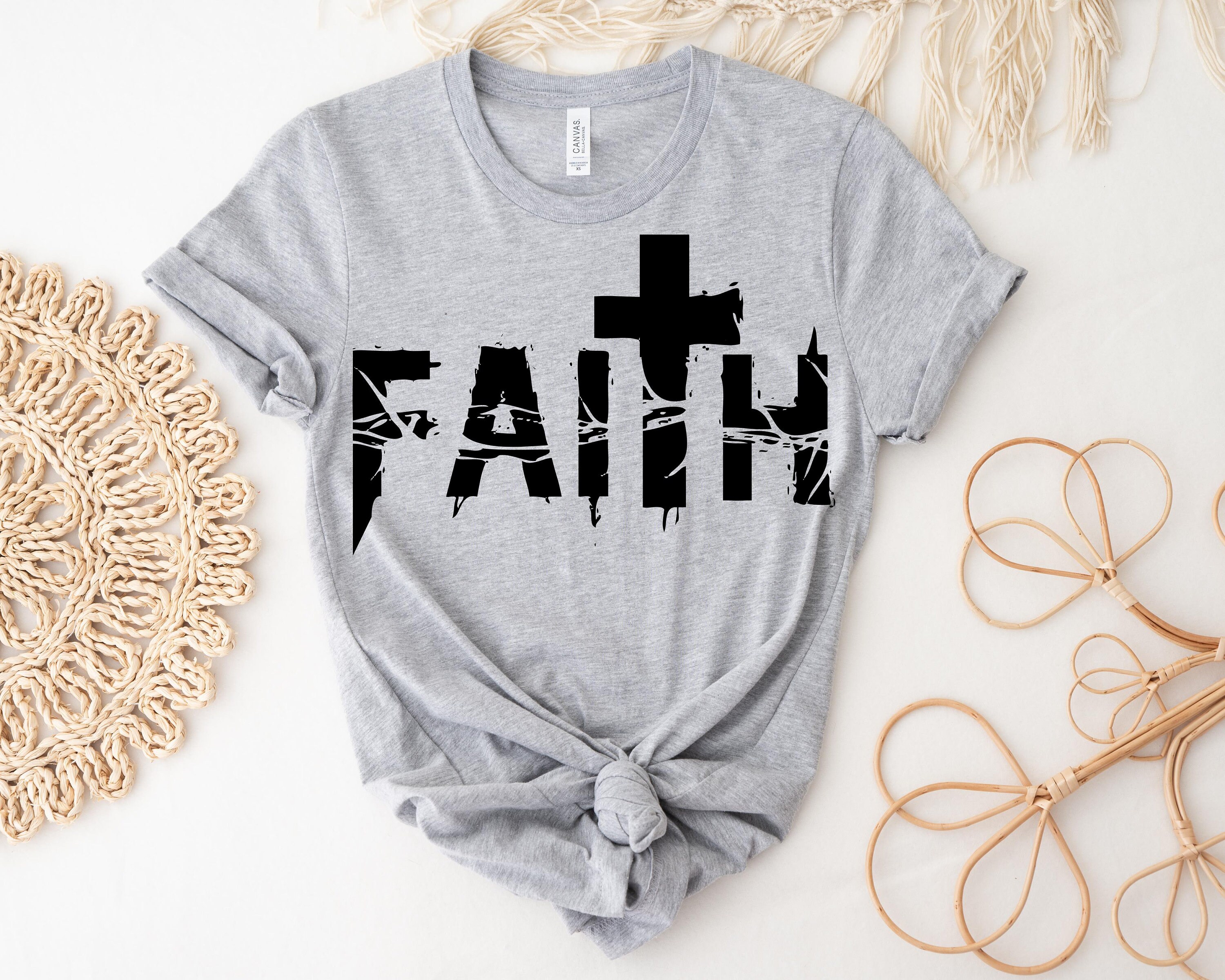 Christian Shirt, Bible Verse T-shirt, Religious Outfit, Retro Faith T ...