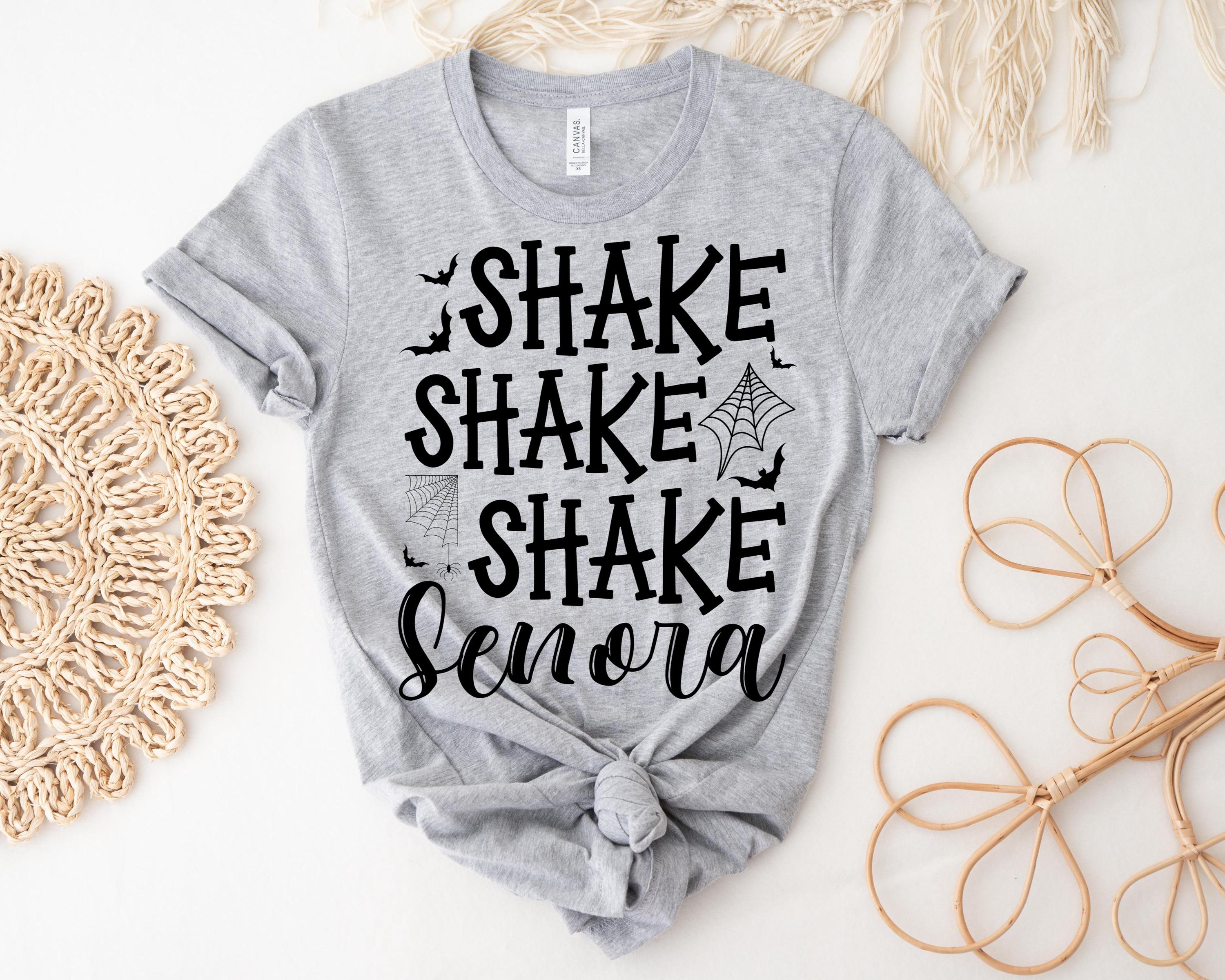 Shake Shake Shake Senora Shirt, Funny Halloween Shirt, Retro Halloween ...