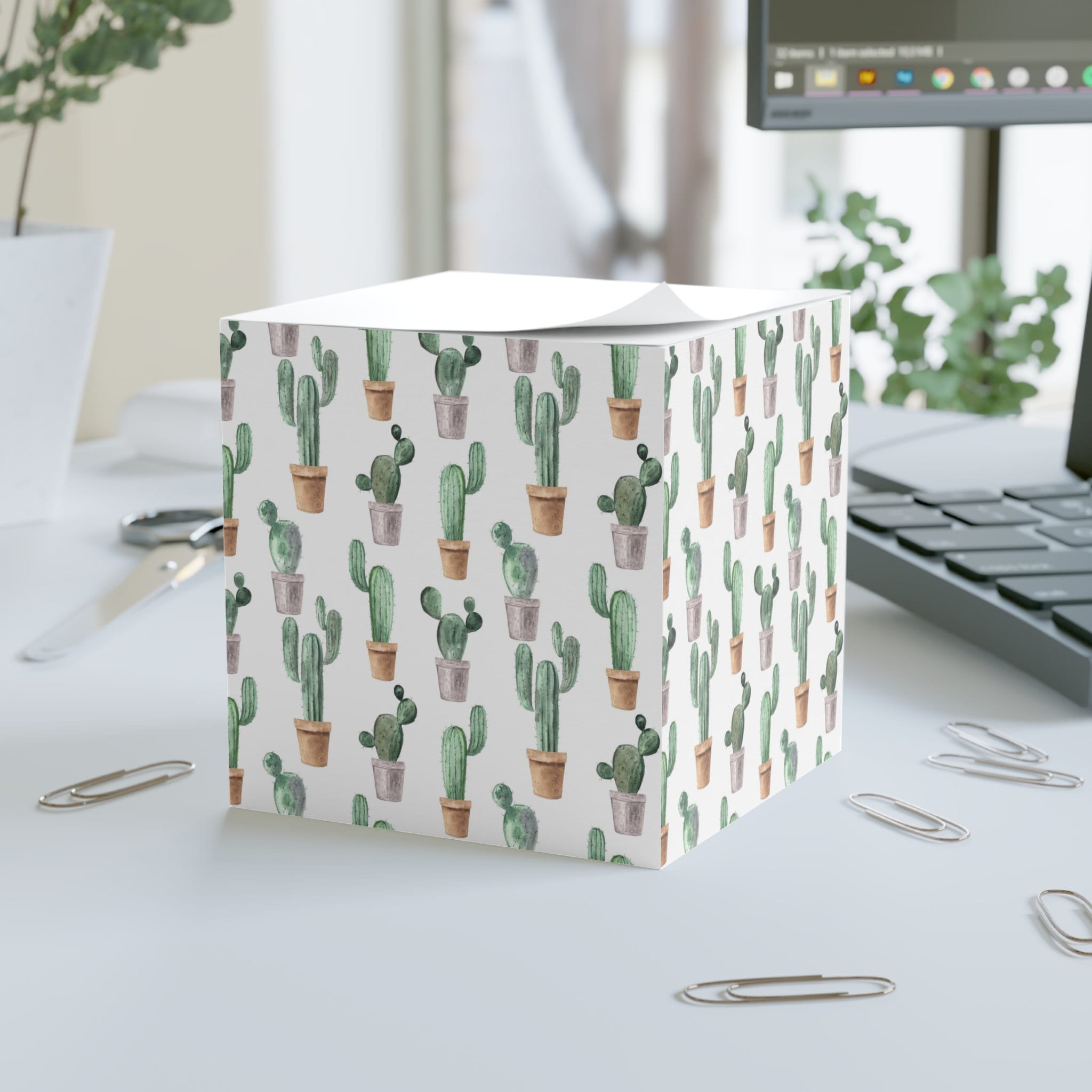 CACTUS NOTE CUBE Cactus Sticky Notes Succulent Notepad - Etsy