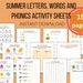 Summer Activity Printables, Letter, Word and Phonics Activities ...