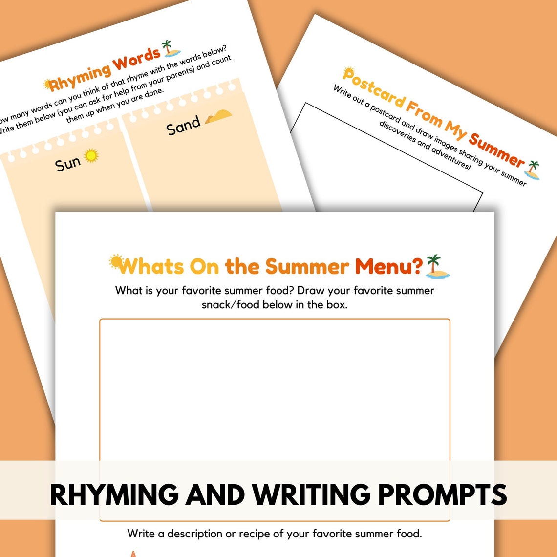 Summer Activity Printables, Letter, Word and Phonics Activities ...