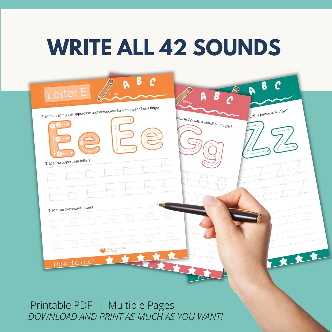 43 Phonics Worksheets, Letter Tracing, Tracing Worksheets, Tracing ...