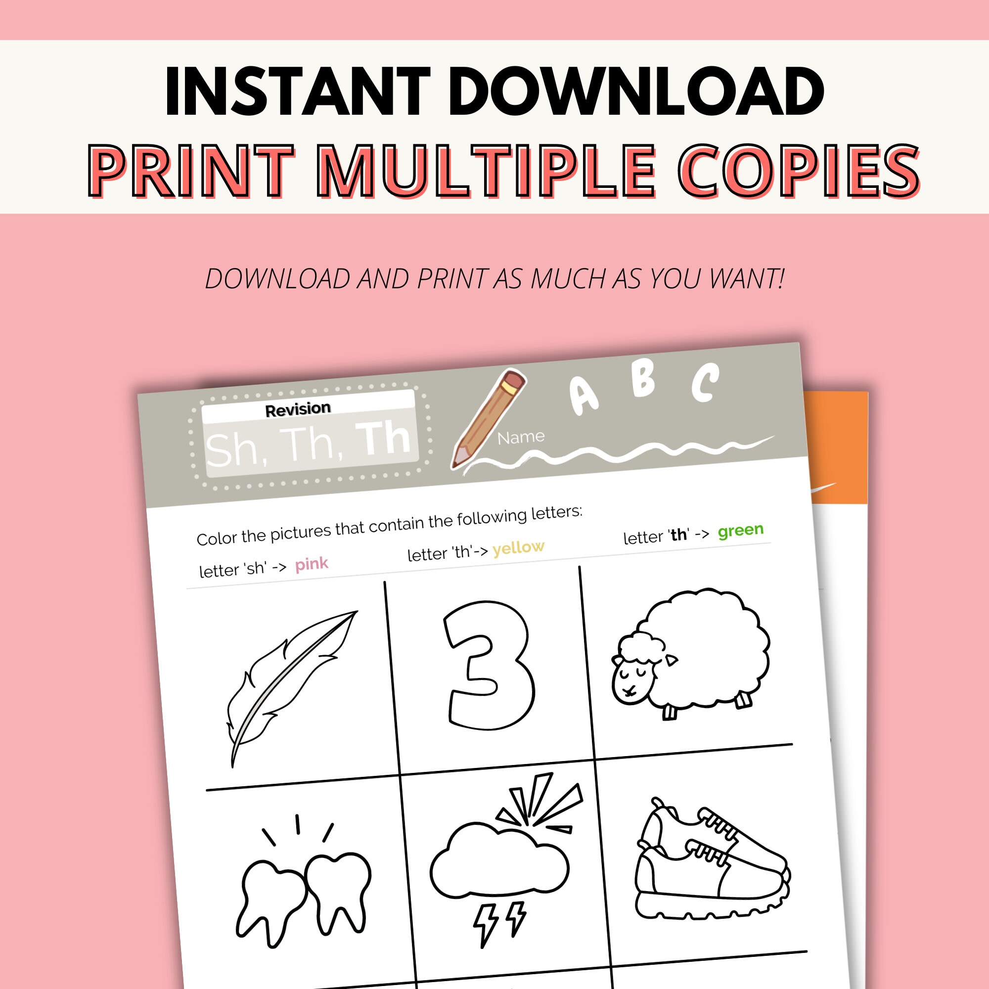 Phonics Worksheets, Back to School, Phonics Printables, Phonics ...