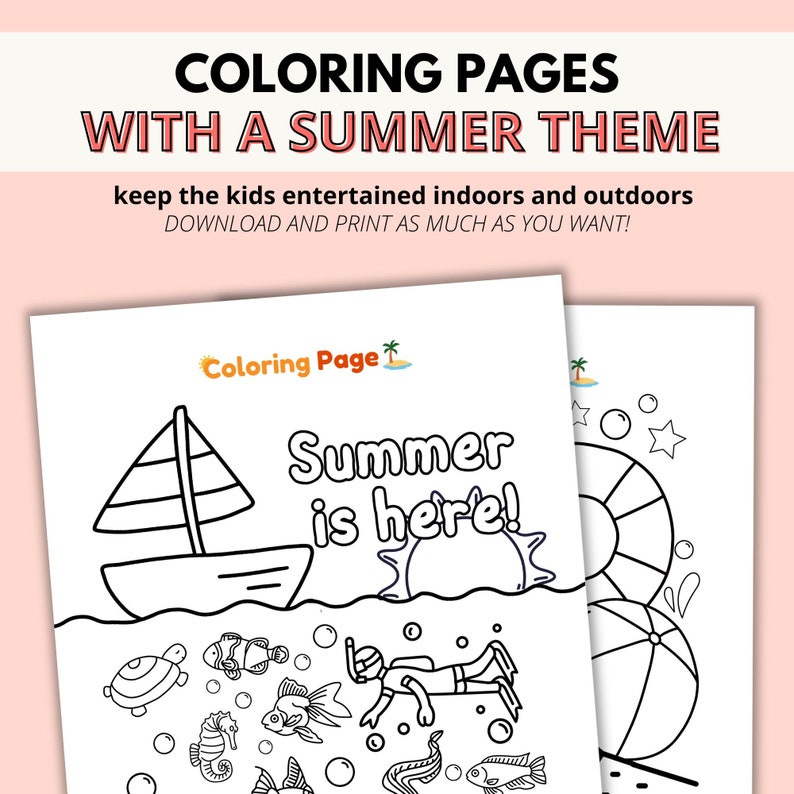 Summer Activity Printables, Summer Activity Pack, Summer Activity ...