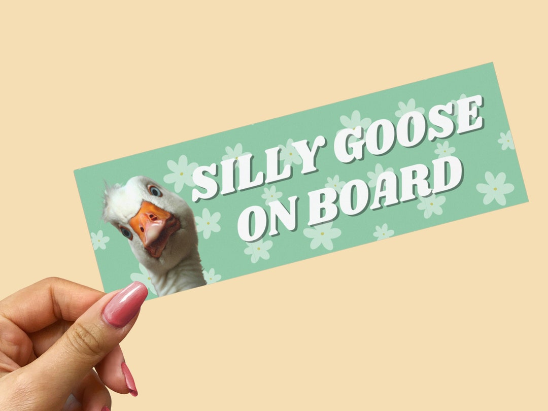 Silly Goose Car Sticker, Funny Meme Bumper Magnet, Cute Car Accessorie ...