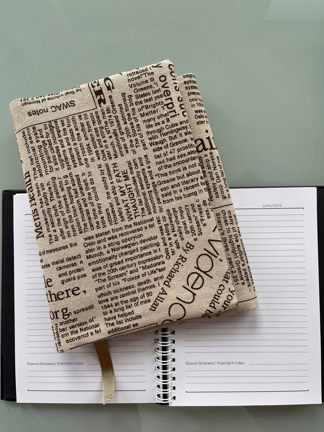 Fabric Planner Cover, Fabric Book Cover, Book Clothing, Book Protector ...