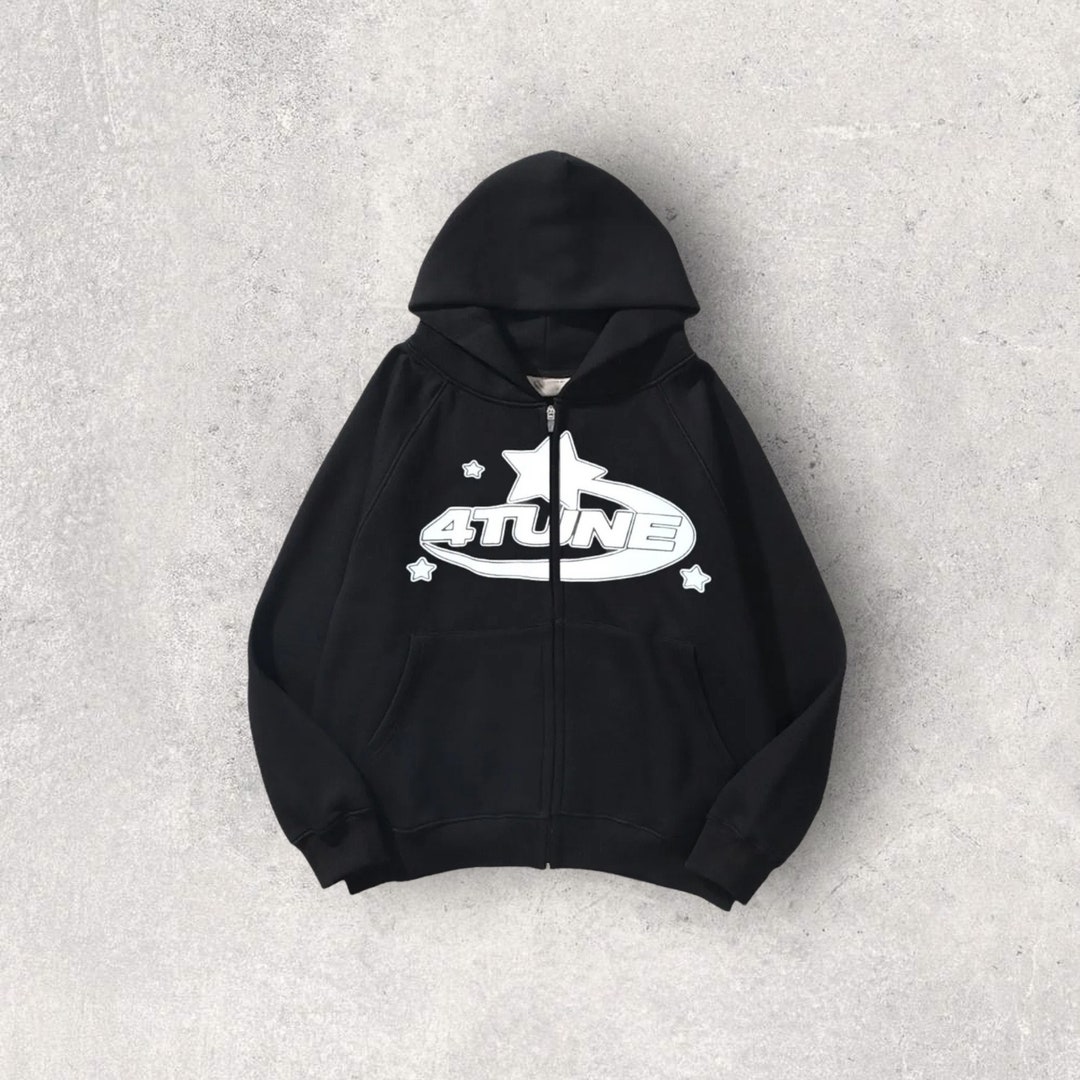 4tune Hoodie Y2K Zip Up 4tune Aesthetic Hoodie Übergröße - Etsy
