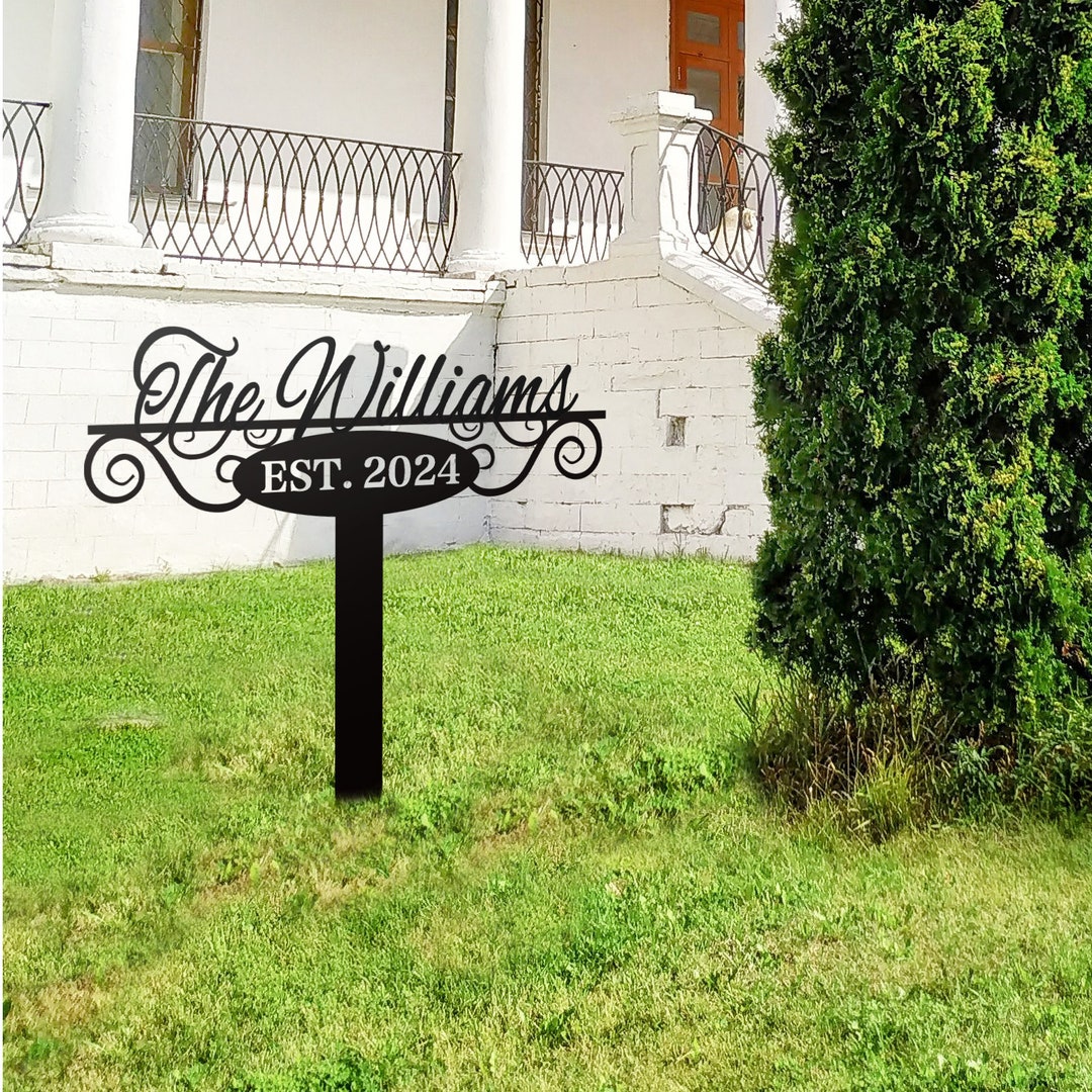 Custom Metal Garden Sign, Garden Sign Personalized, Custom Garden Signs ...