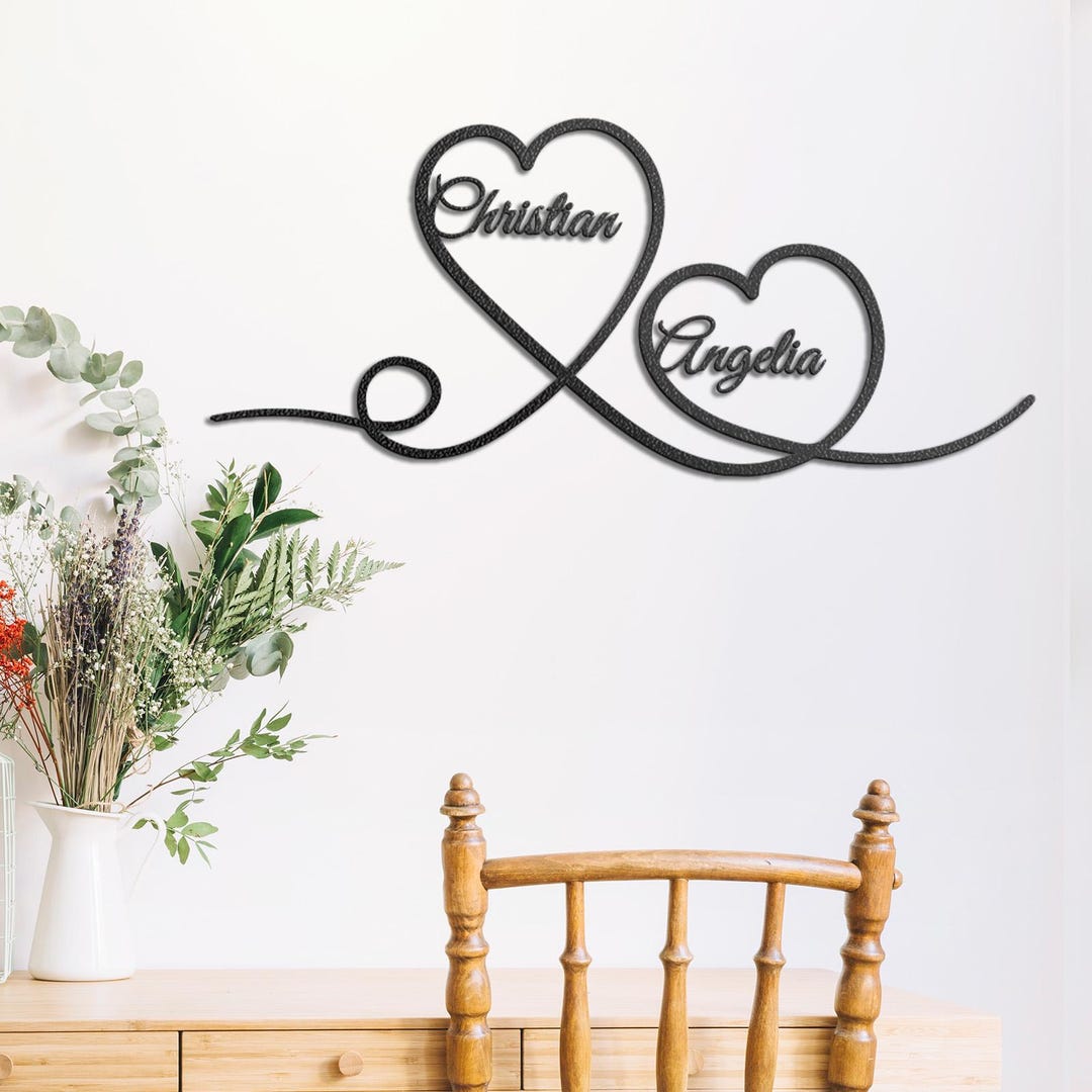 Custom Couples Name Sign Gift for Wedding, Personalized Wedding ...