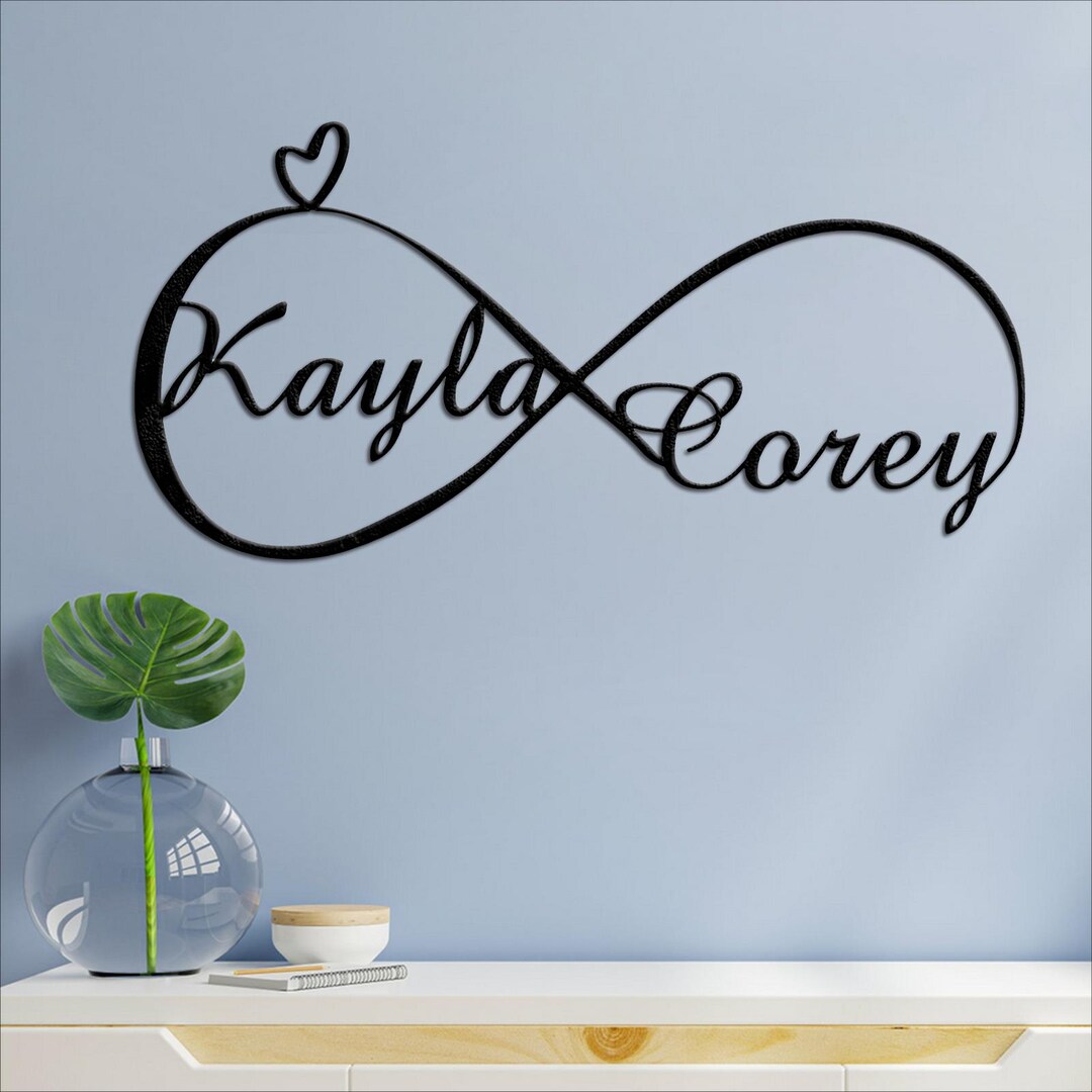 Infinity Name Sign Personalized, Custom Metal Infinity Wall Art ...