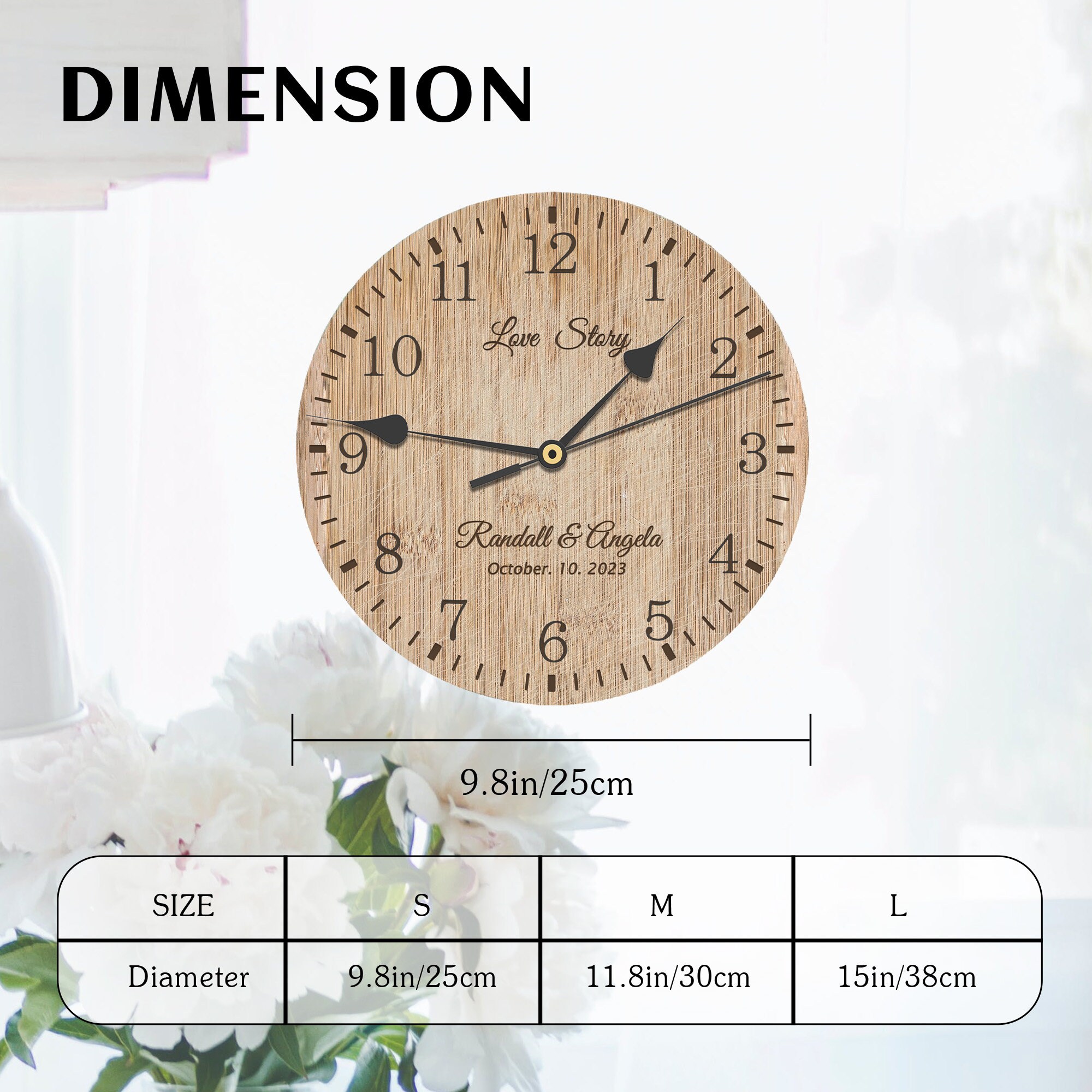 Wooden Clock for Wall, ,unique Home Decor,personalized Wooden Clock ...