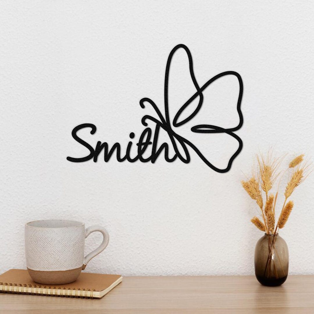 Custom Butterfly Metal Wall Decor, Custom Metal Sign, Home Sign ...