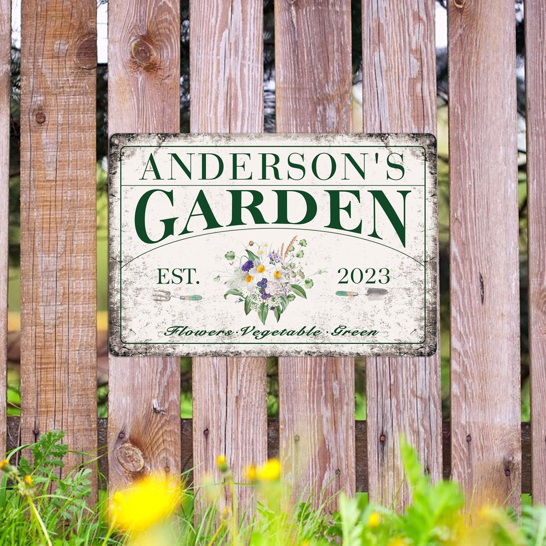 Personalized Greenhouse Sign, Custom Name, Year, Vintage Greenhouse ...