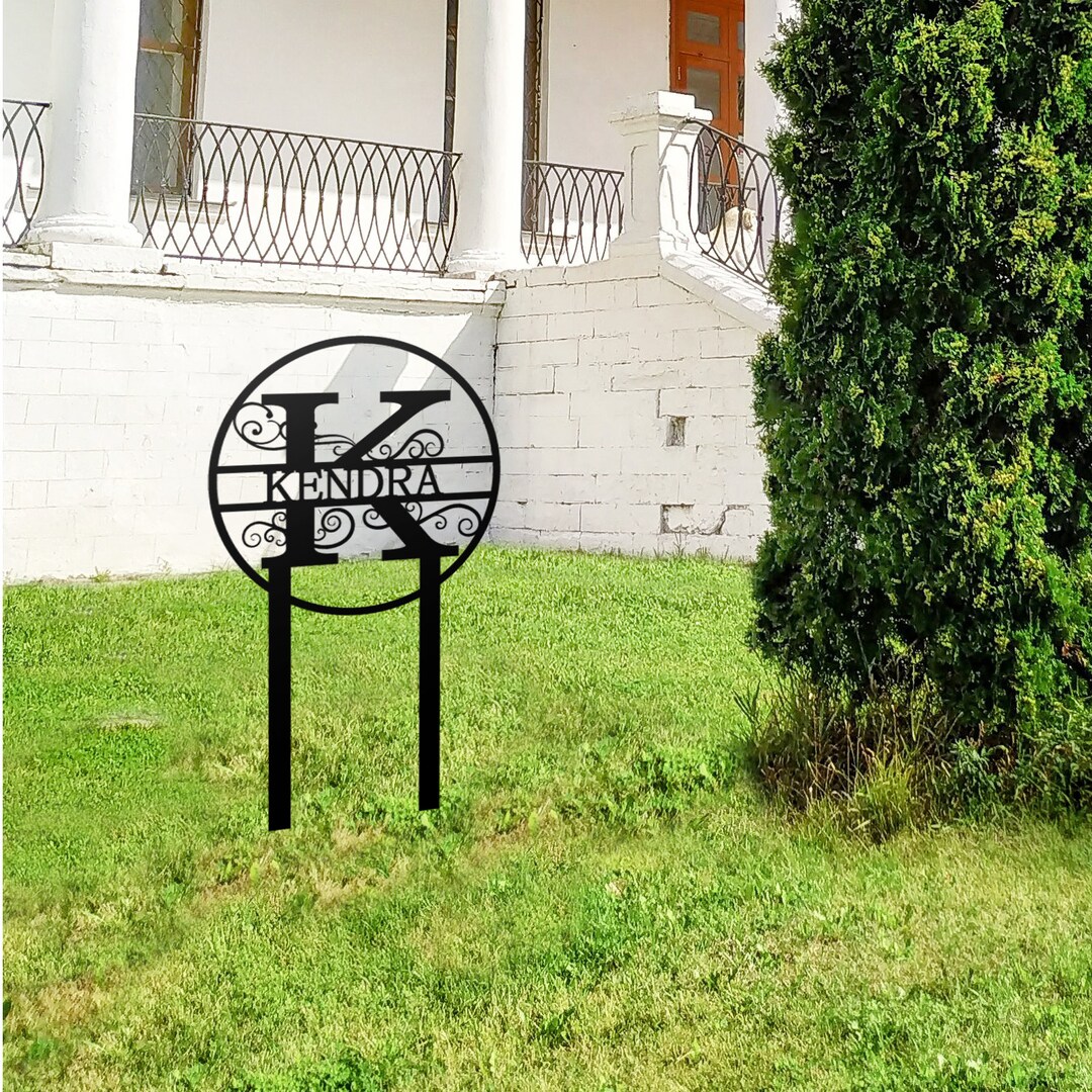 Personalized Metal Garden Sign With Stakes, Customized Metal Garden ...