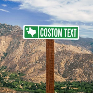 Personalized Green Street Sign, Custom Text Customize Your Own Green ...
