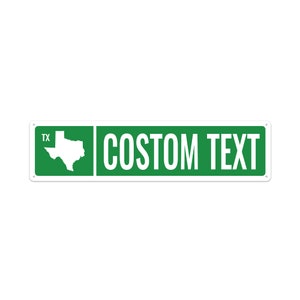 Personalized Green Street Sign, Custom Text Customize Your Own Green ...