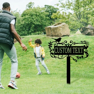 Personalized Metal Garden Sign With Stakes, Personalized Metal Home ...