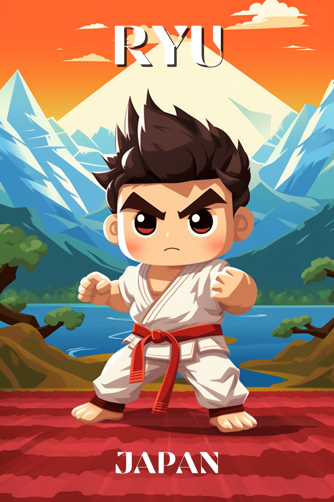 Street Fighter Ryu Chibi JPG PDF Street Fighter Parody Fan - Etsy