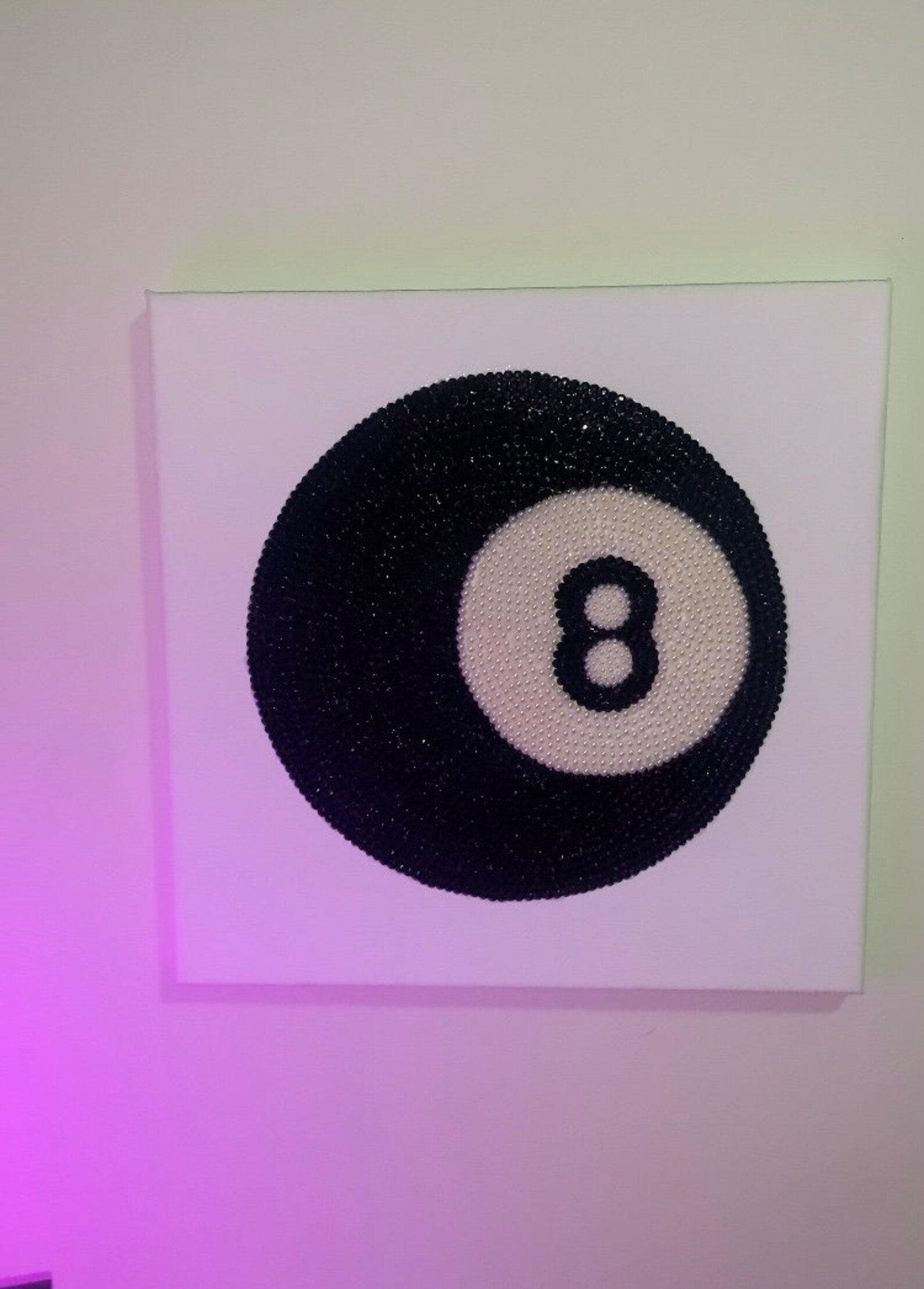 8ball Rhinestone Canvas Art 30.5cmx30.5cm - Etsy