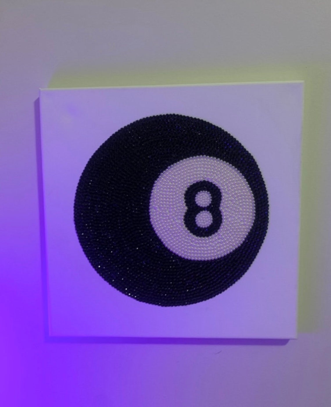 8ball Rhinestone Canvas Art 30.5cmx30.5cm - Etsy