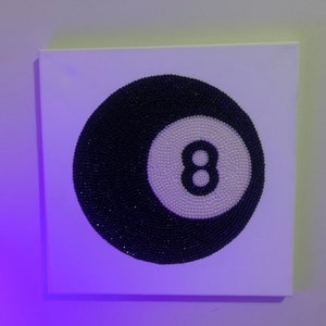 8ball Rhinestone Canvas Art 30.5cmx30.5cm - Etsy