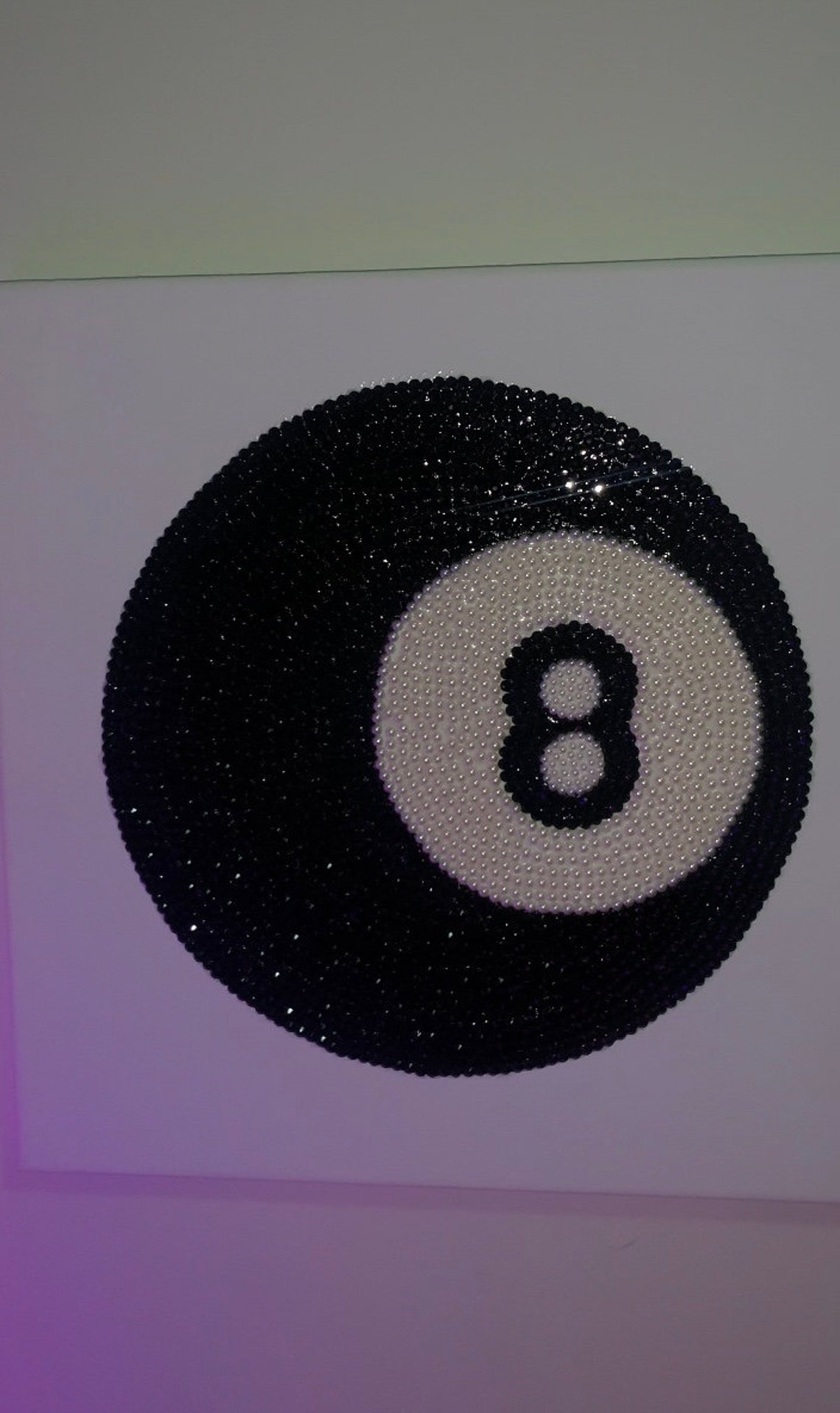 8ball Rhinestone Canvas Art 30.5cmx30.5cm - Etsy
