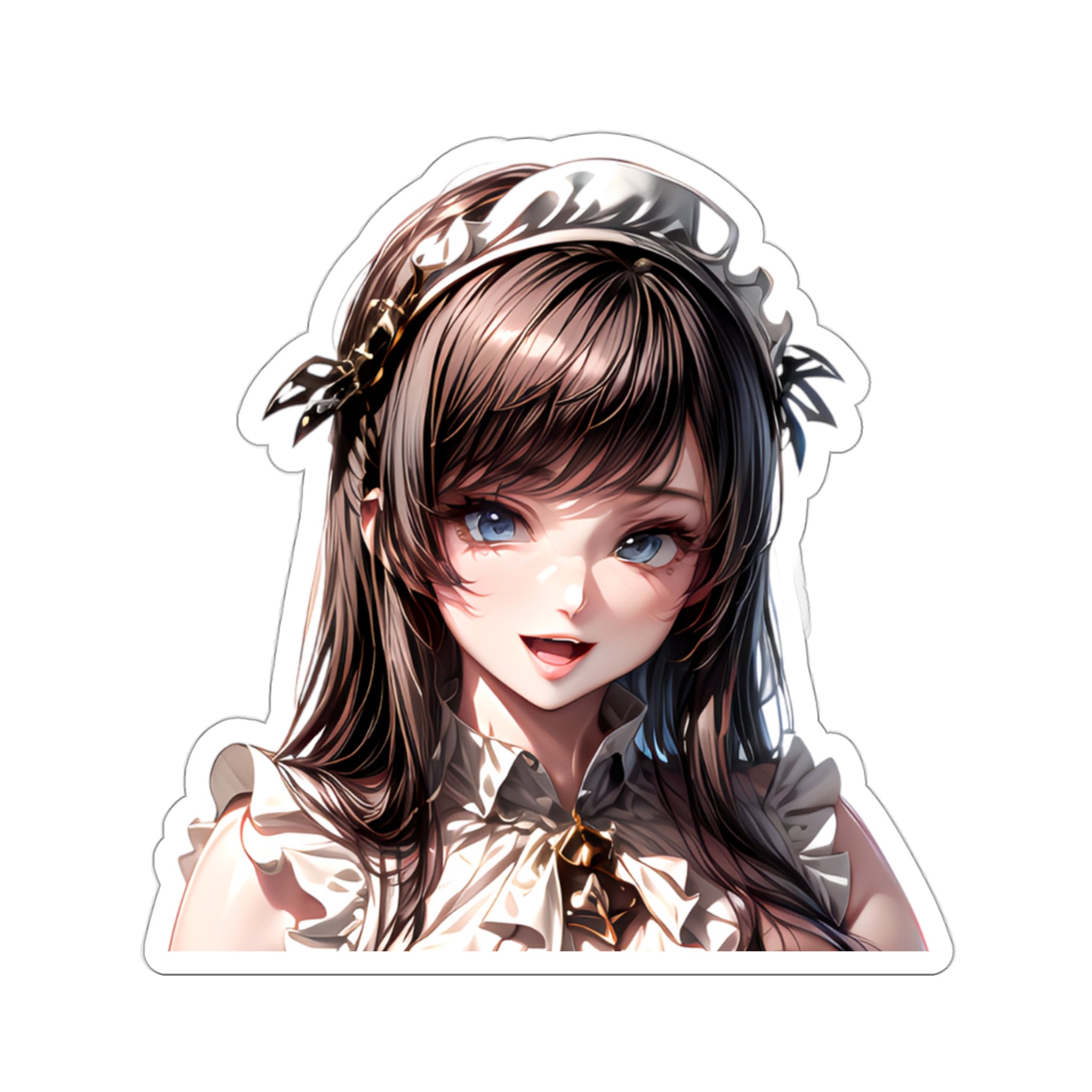 Original Anime Waifu Maid Girl Sticker Kiss-cut Vinyl Decal - Etsy