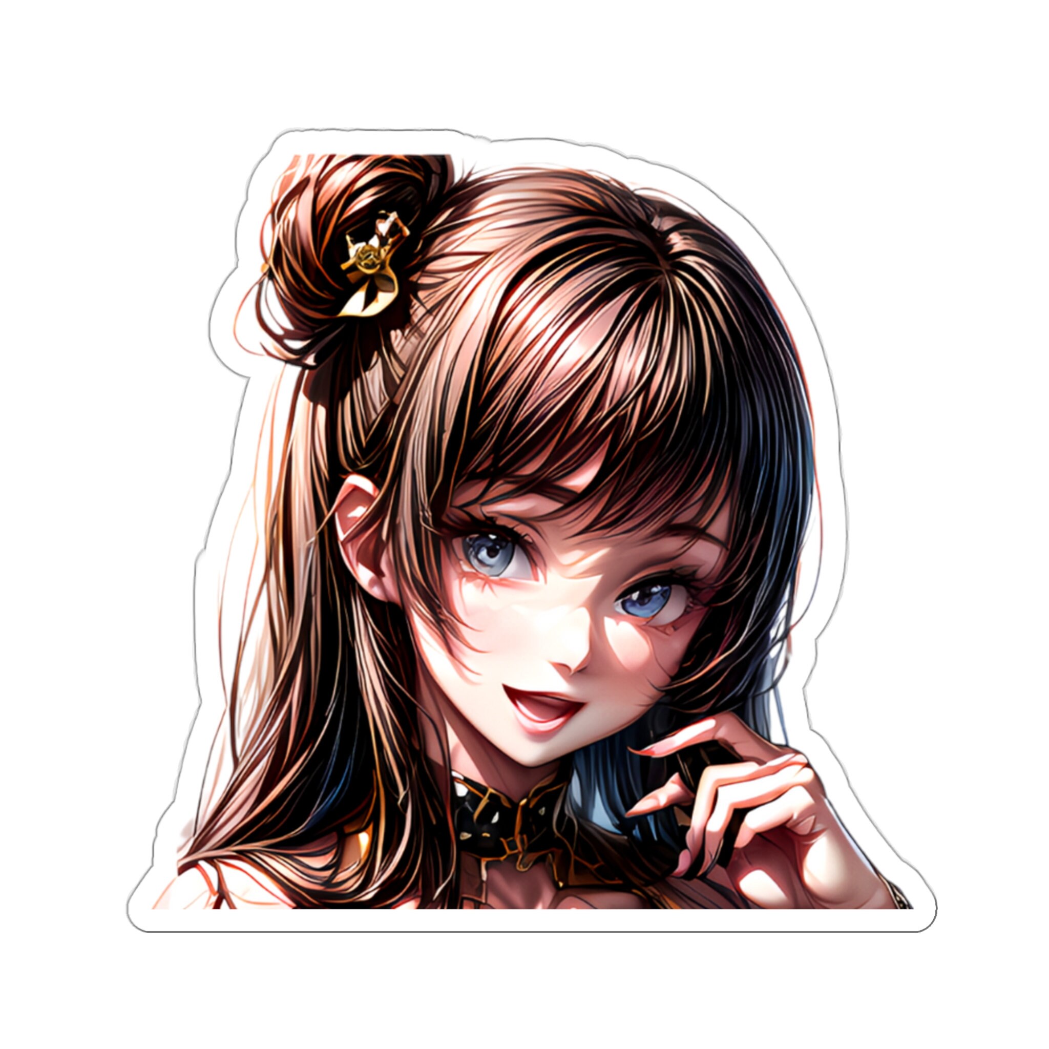 Original Anime Waifu Girl Sticker Kiss-cut Vinyl Decal - Etsy