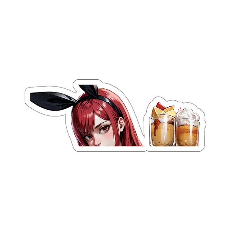 Original Anime Waifu Bunny Bartender Girl Sticker Kiss-cut Vinyl Decal ...
