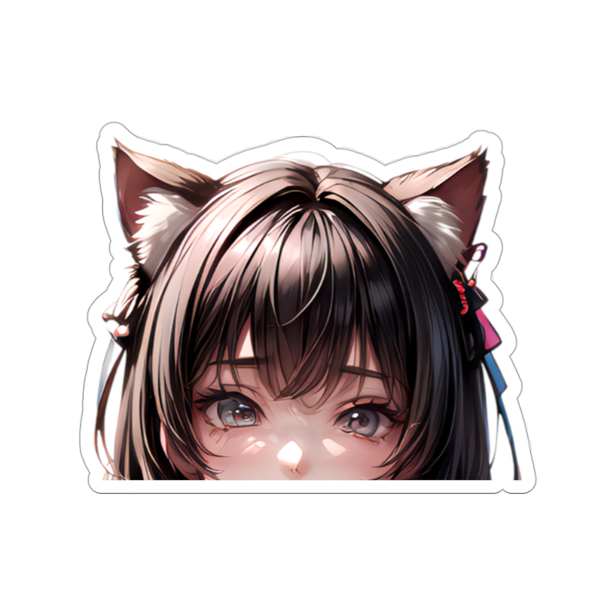 Original Anime Waifu Bikini Cat Girl Sticker Kiss-cut Vinyl Decal - Etsy