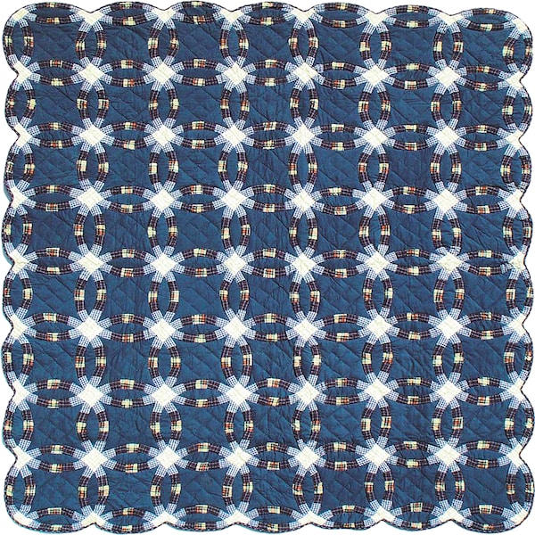 Blue Patchwork Quilt - Etsy