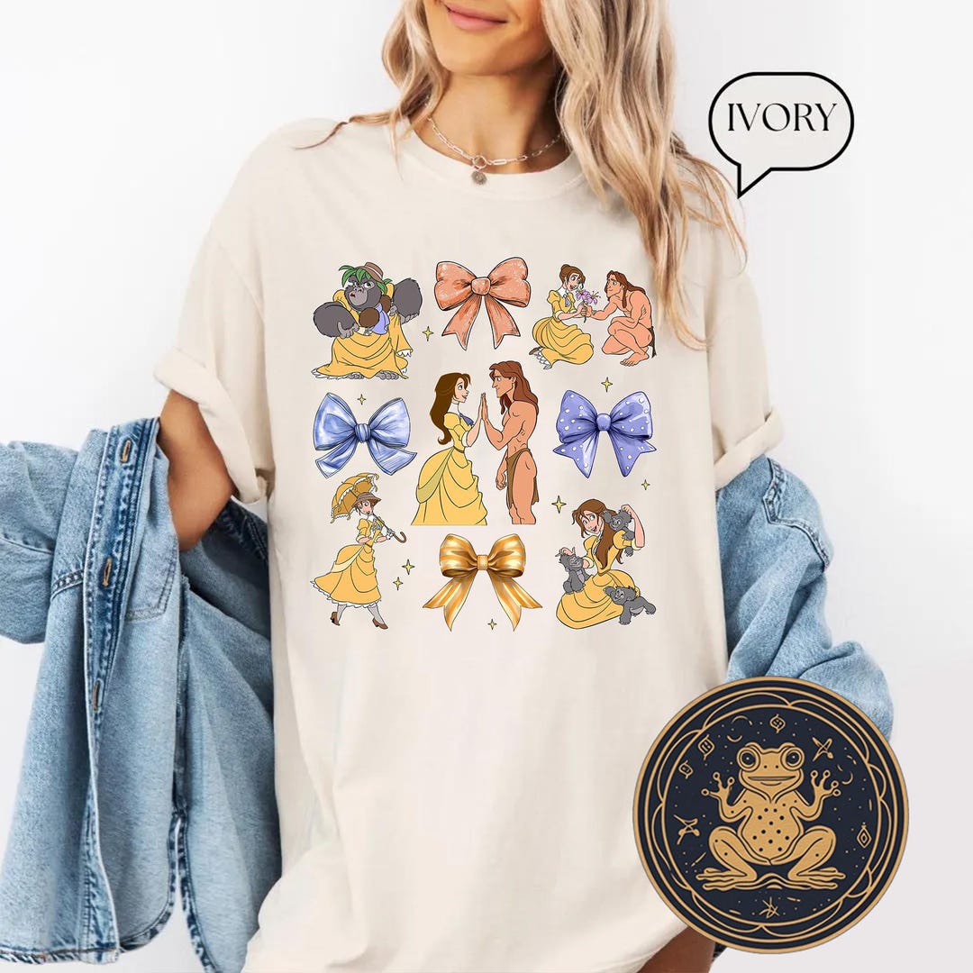 Coquette Bow Disney Jane Porter and Her Tazan Shirts, Coquette Bow ...