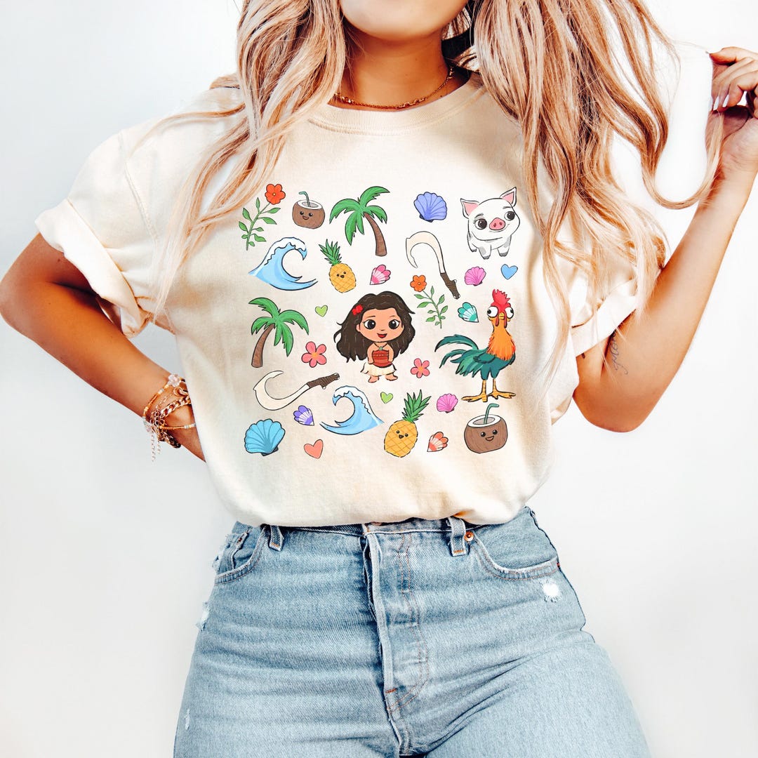 Rtro Disney Moana Hei Hei Rooster and Pua Coquette Bows Shirt, Disney ...