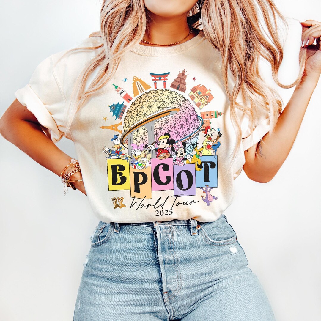 Retro Epcot Center Mickey and Friends Artist Shirt, Disney Epcot ...