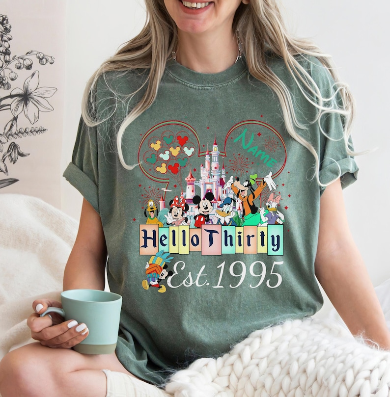 Custom Disneyland 30th Birthday Mickey and Friends Shirt, Hello Thirty ...