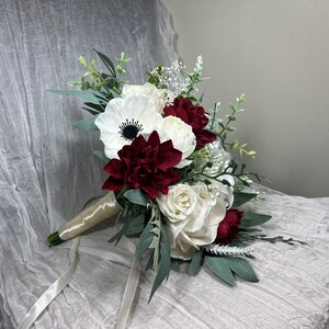 Wedding Bouquet Anemone Bridal Ivory Anemone White Bridesmaids Bouquet ...