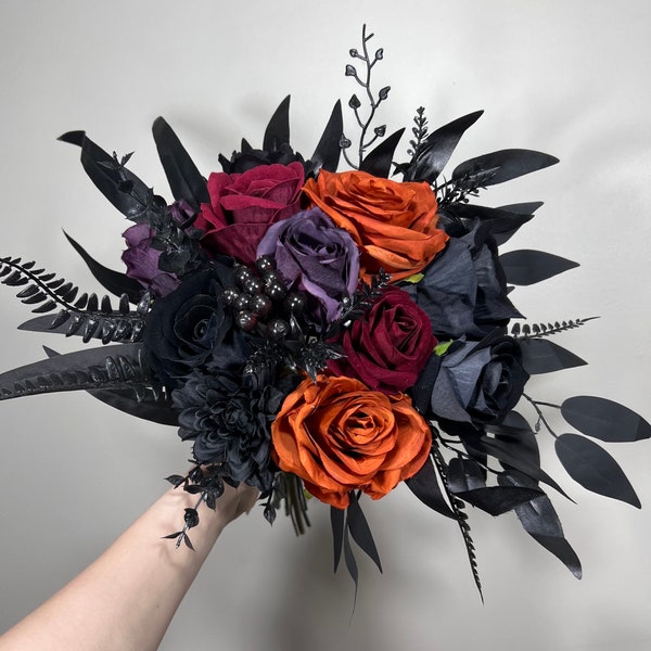 Black Bridal Bouquet - Etsy