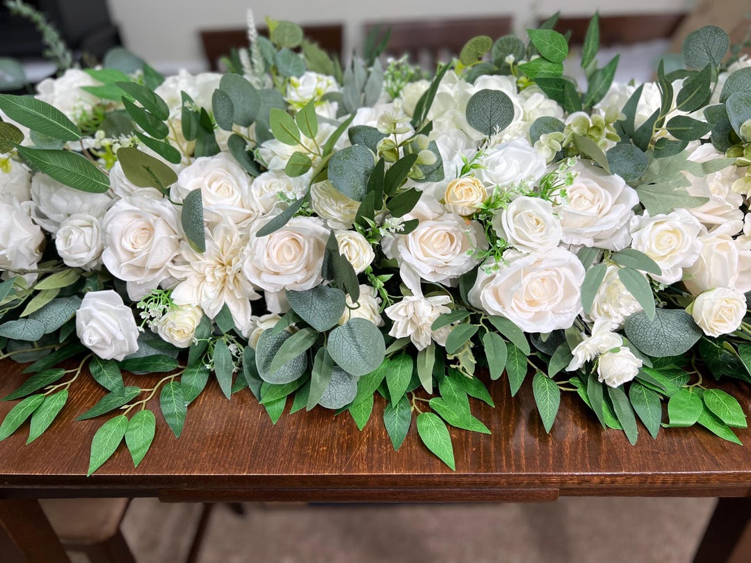 Wedding Sweetheart Decor Table White Ivory Aisle Arrangement ...
