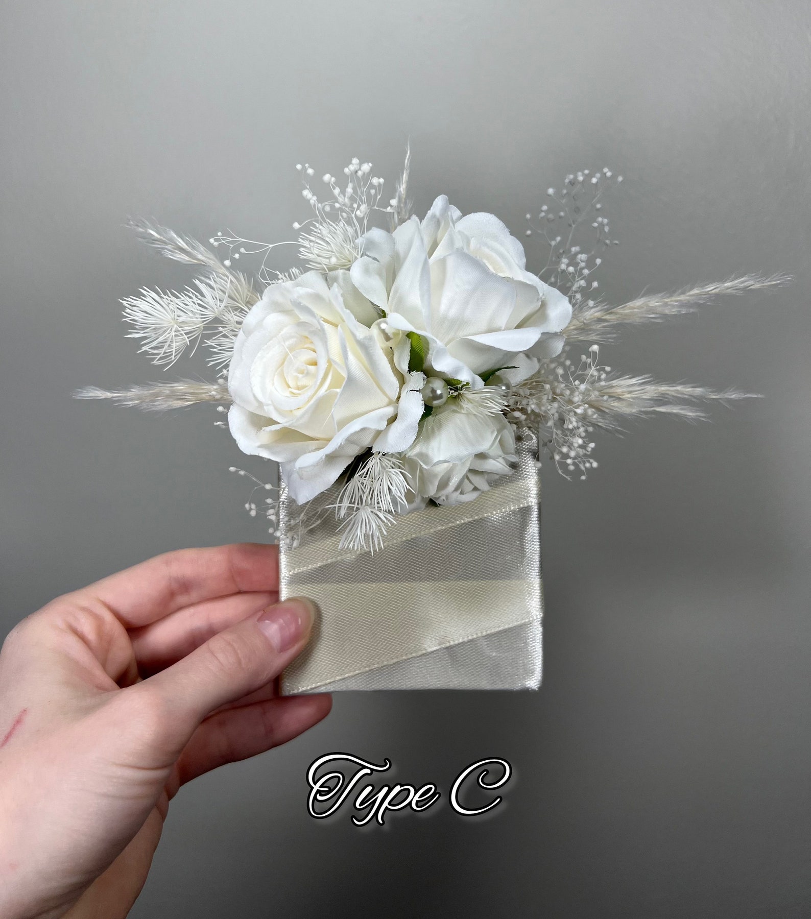 White Pocket Boutonniere Wedding Groom Boutonnière Ivory Square ...