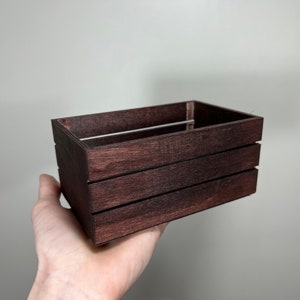 Small Wooden Crate Wedding Centerpiece Container Vase Custom Stained ...