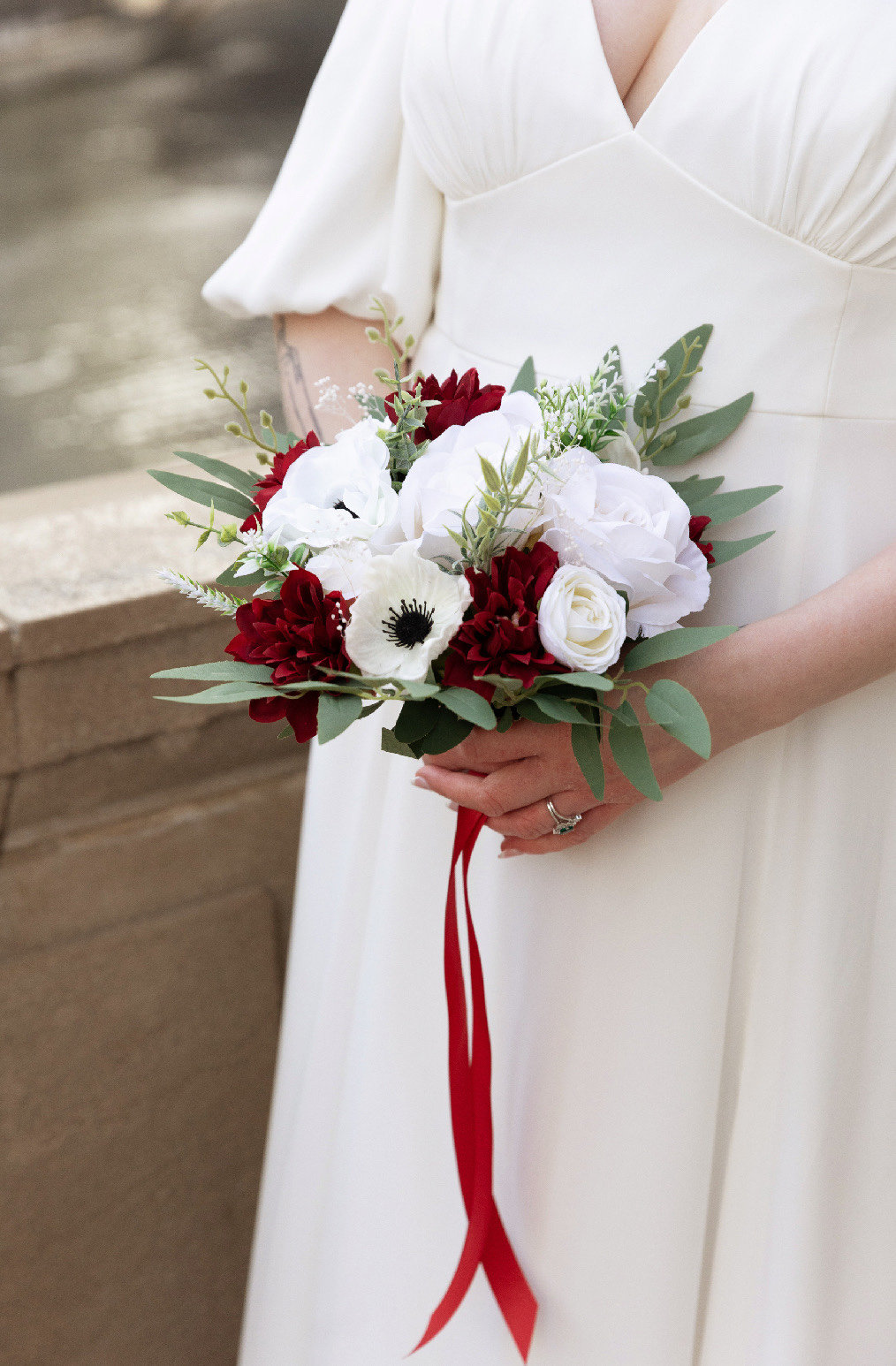 Wedding Bouquet Anemone Bridal Ivory Anemone White Bridesmaids Bouquet ...