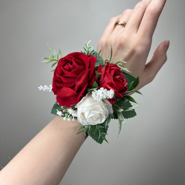 Red White Corsage - Etsy